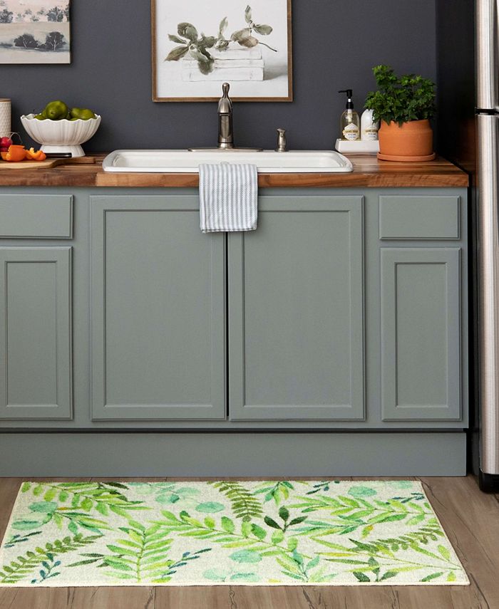 Mohawk Prismatic Leaf Fronds 1'6" x 2'6" Area Rug - Macy's