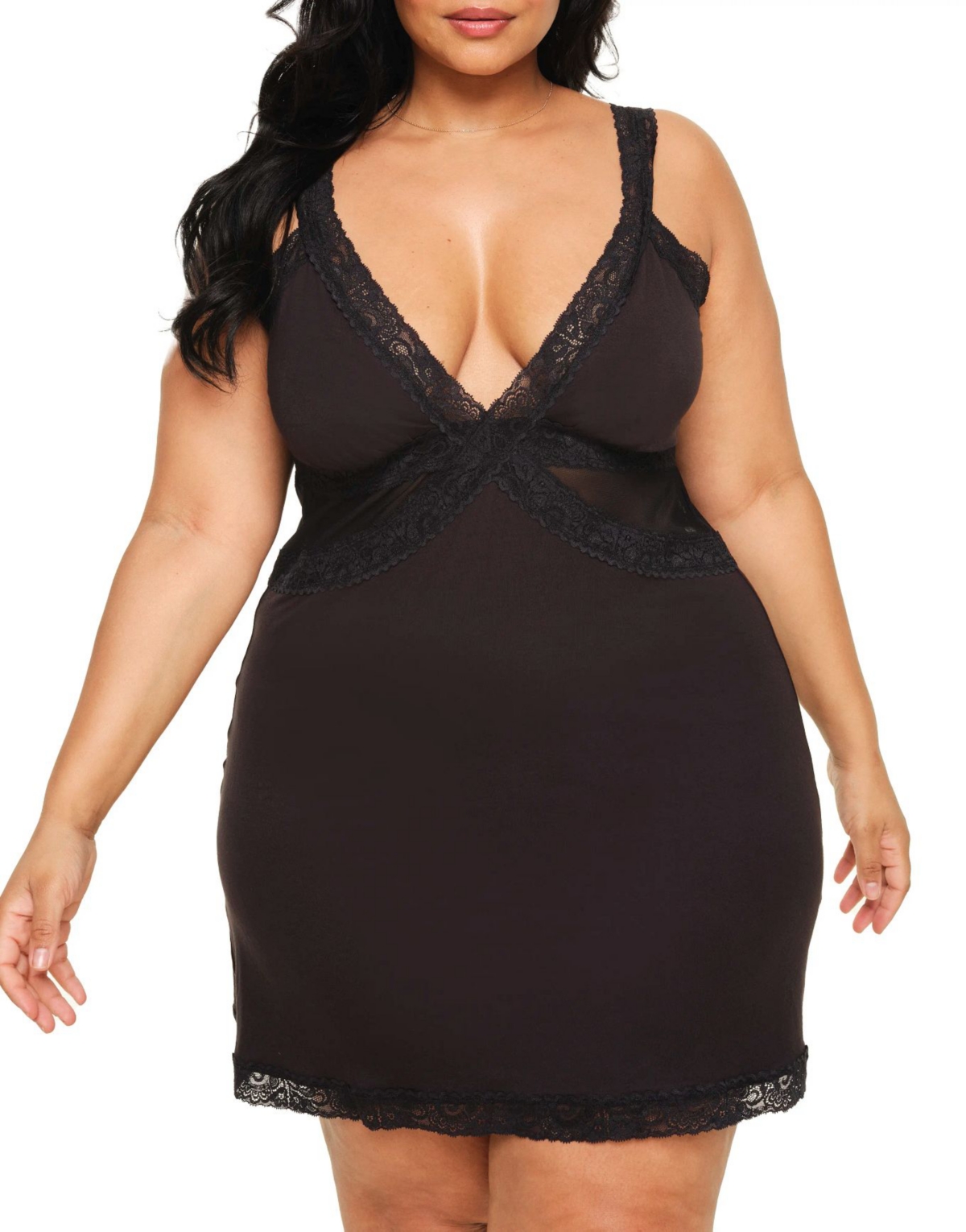 Click here for Adore Me Plus Size Primrose Slip Dress - Black prices