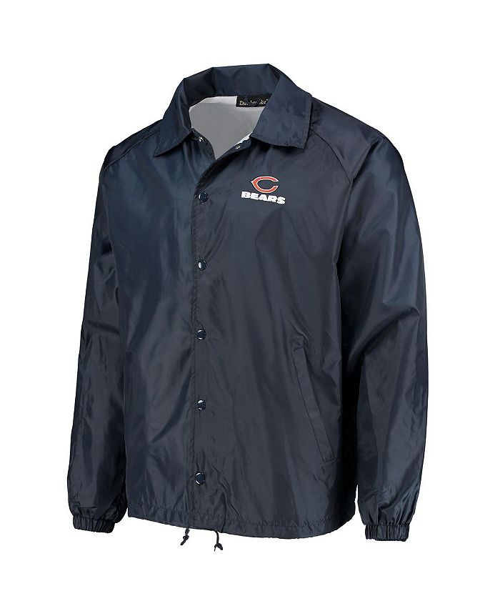 Dunbrooke Men's Navy Chicago Bears Coaches Classic Raglan Full-Snap Windbreaker Jacket - Macy's
