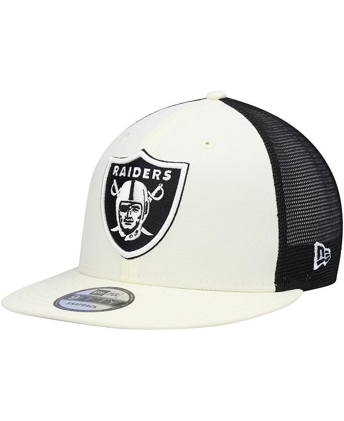 New Era Men's Cream, Black Las Vegas Raiders Chrome Collection 9FIFTY ...