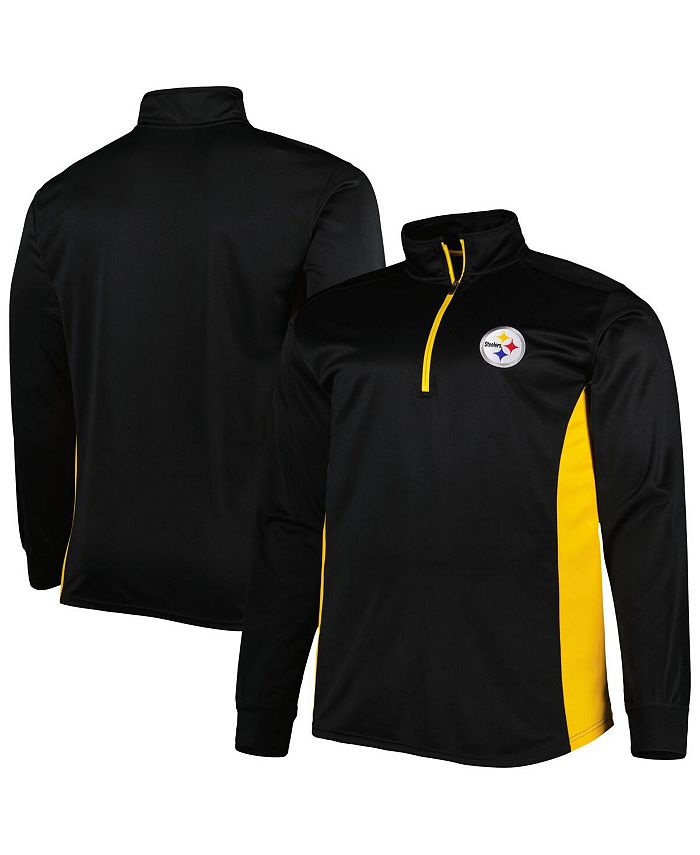 Profile Men's Black and Gold Pittsburgh Steelers Big and Tall Quarter ...