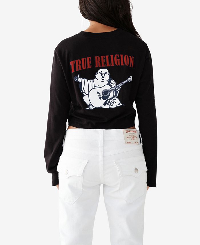 True Religion Women's Heritage Relaxed Long Sleeve T-Shirt & Reviews ...