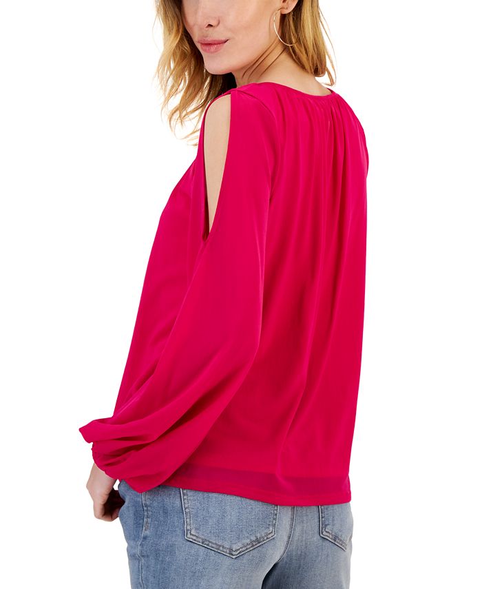 I.N.C. International Concepts Women's Cold-Shoulder Top, Created for ...