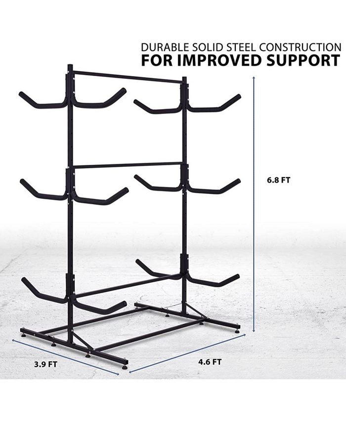 Raxgo Kayak Storage Rack, Freestanding Kayak Rack, Storage for 6 Kayak ...