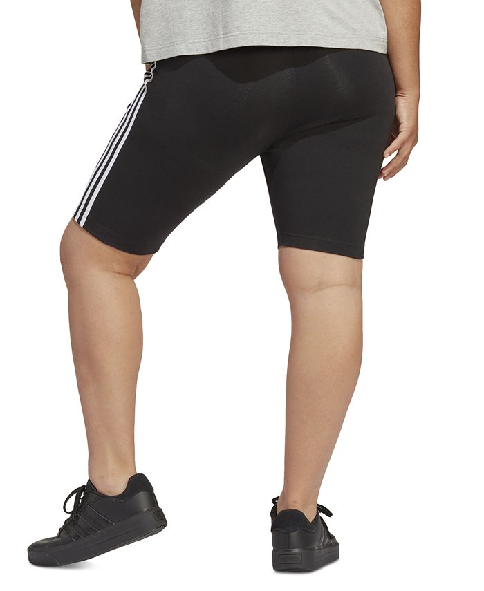 adidas Plus Size Essentials 3-Stripes Bike Shorts - Macy's