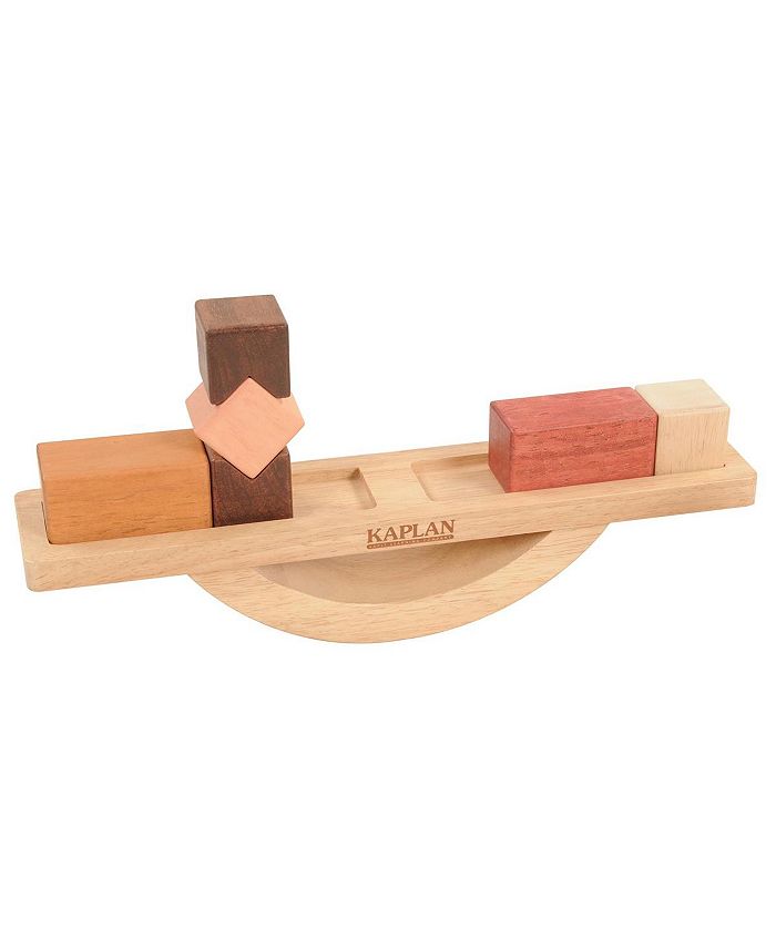 Kaplan Early Learning Wooden Block Balance Scale - 17 Piece Set - Macy's