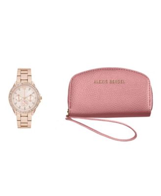 Alexis Bendel Women's Analog Rose Gold-Tone Metal Alloy Bracelet Watch ...