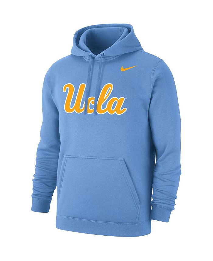 Nike Men's Light Blue UCLA Bruins Script Logo Club Pullover Hoodie ...