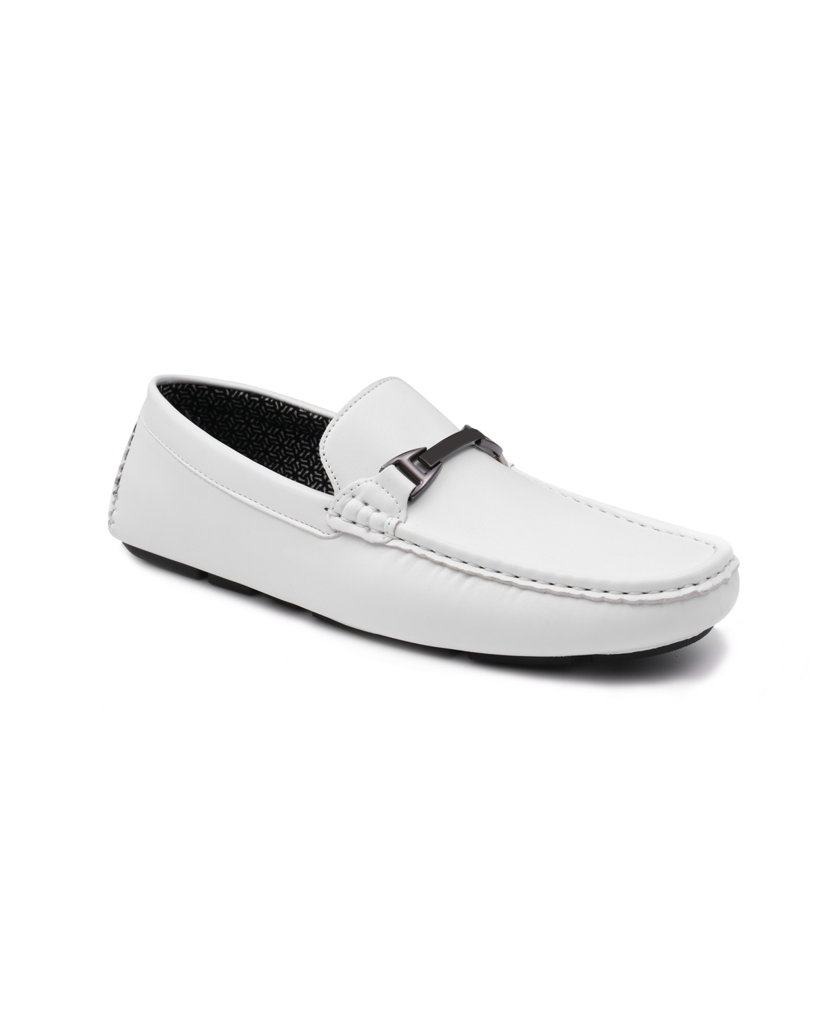 Click here for Aston Marc Mens Charter Bit Loafers - White prices