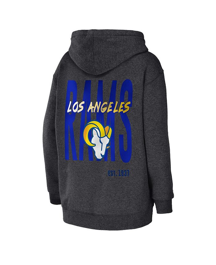 WEAR by Erin Andrews Women's Heather Charcoal Los Angeles Rams Fleece ...