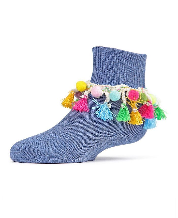 MeMoi Girl's Pom-Pom-Palooza Ankle Socks - Macy's