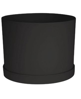 Bloem Plastic Mathers Planter w Snap-on Saucer, Black, 6in - Macy's