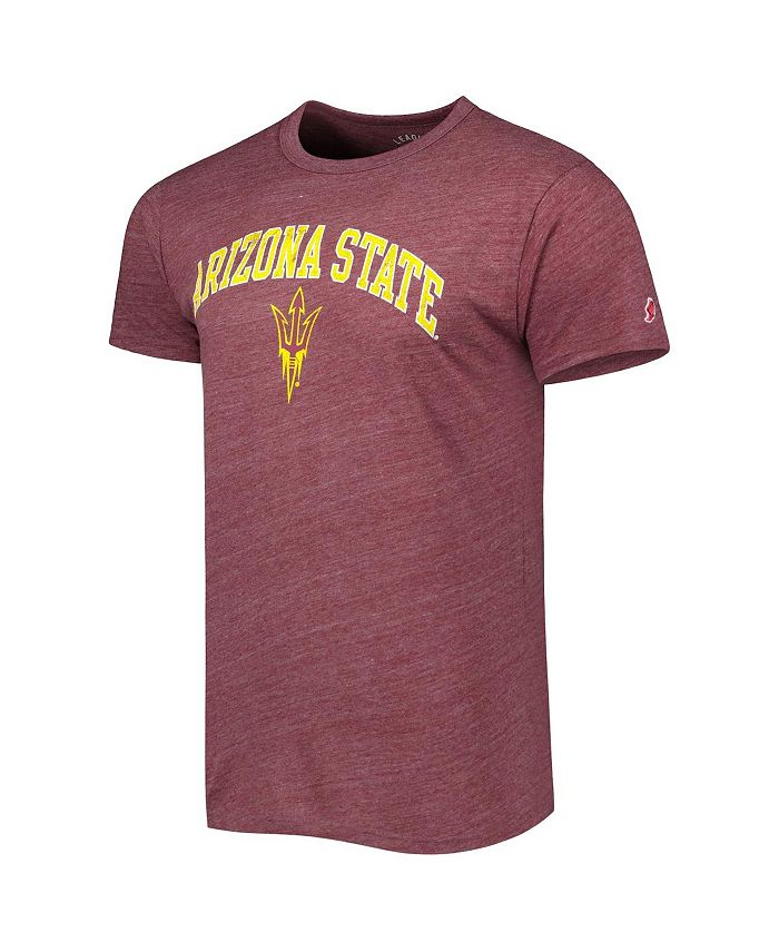 League Collegiate Wear Men's Heather Maroon Arizona State Sun Devils ...
