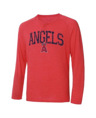 Men's Concepts Sport Red Los Angeles Angels Inertia Raglan Long Sleeve ...