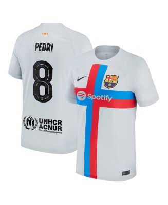Men's Nike Pedri Gray Barcelona 2022/23 Third Breathe Stadium Replica ...