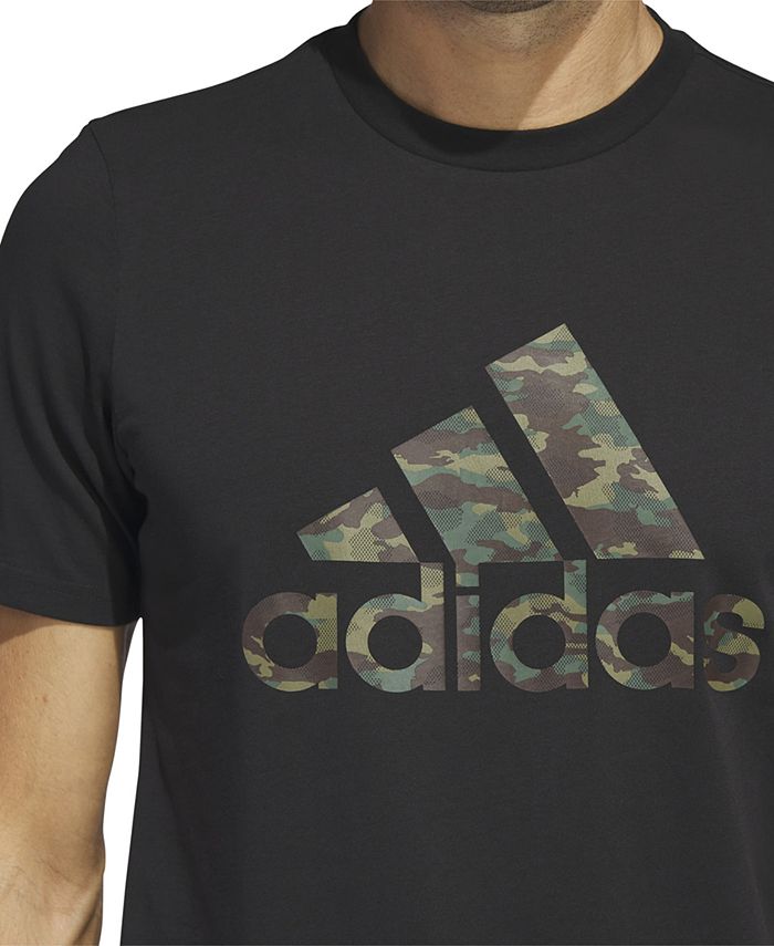 adidas Men's Camo Logo Cotton Short-Sleeve T-Shirt - Macy's