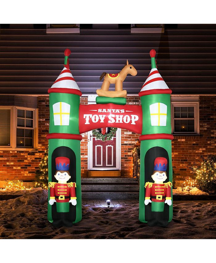 Outsunny 11 5 Christmas Inflatable Archway Nutcrackers Blow Up Display