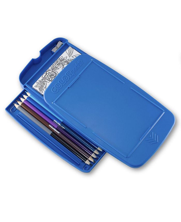 Kaplan Early Learning COLORpockit Portable Coloring Kit with Storage ...