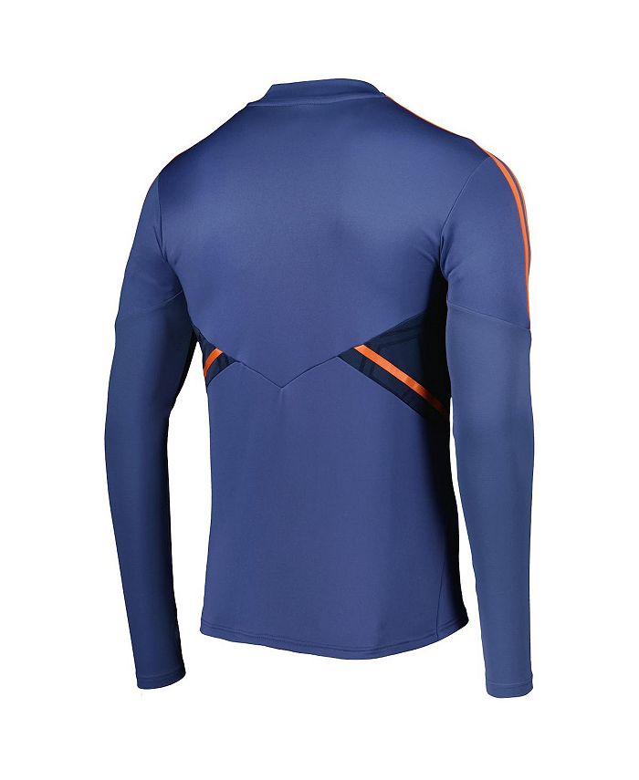 adidas Men's Navy Manchester United Team Training AEROREADY Quarter-Zip ...