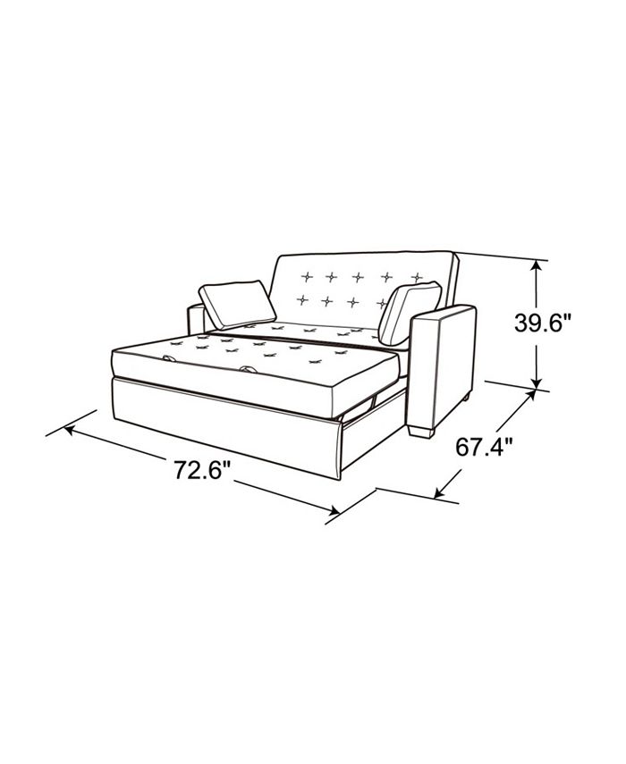 Serta Augustus Queen Size Convertible Sofa - Macy's