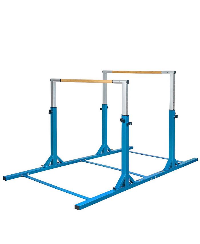 Costway Kids Gymnastics Parallel Bars Double Horizontal Bars Adjustable ...