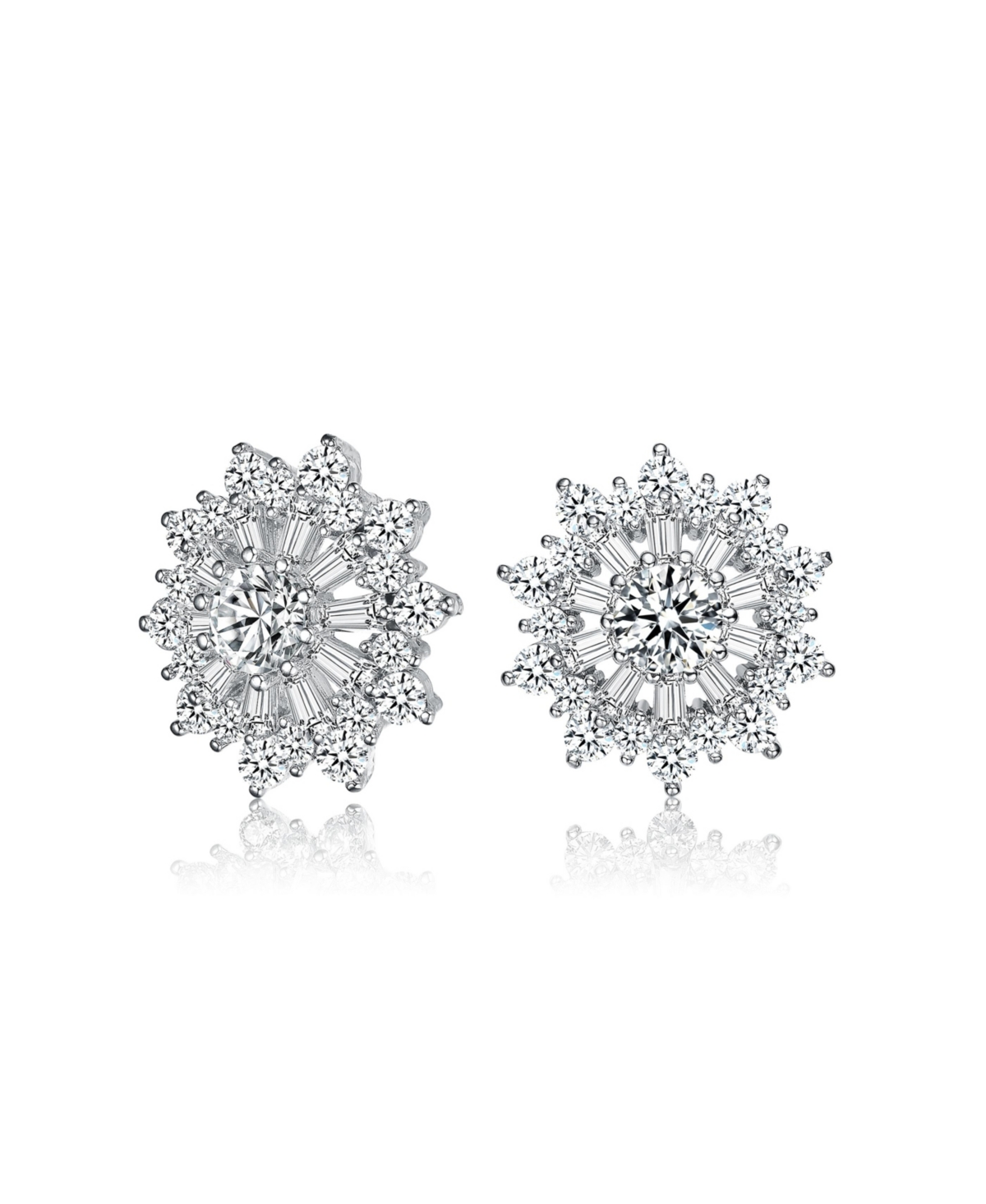 Click here for Gv Sterling Silver White Gold Plated Clear Round a... prices