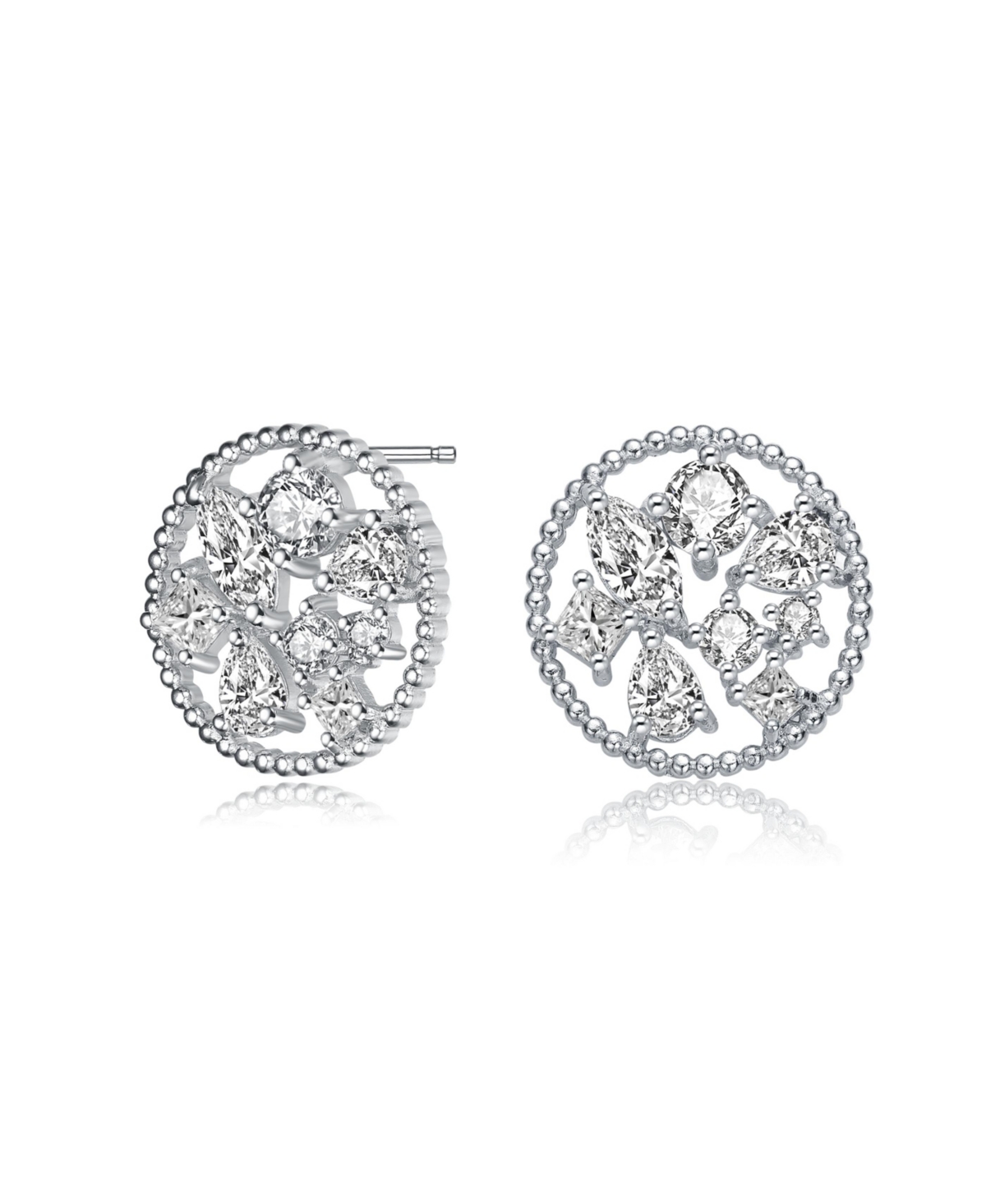 Click here for Gv Sterling Silver White Gold Plated Ball Halo wit... prices