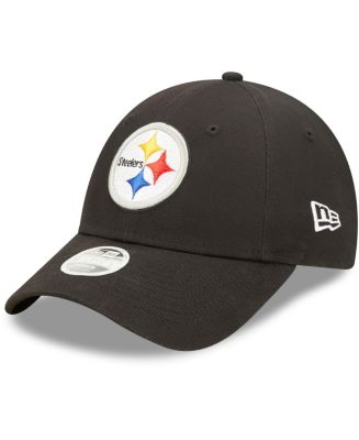 Women's New Era Black Pittsburgh Steelers Simple 9FORTY Adjustable Hat ...