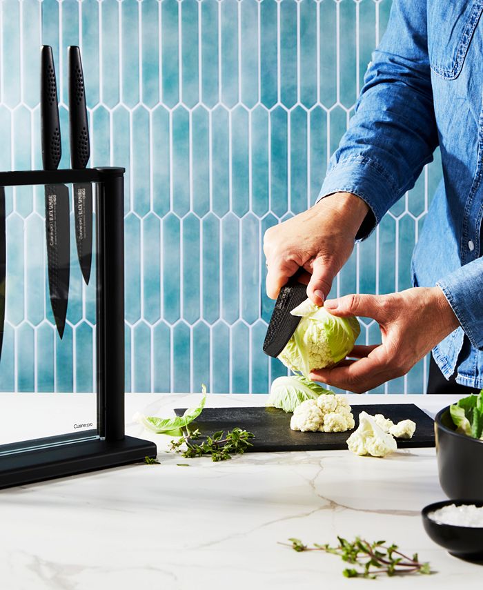 Cuisine::pro® Id3 Black Samurai Gozen Knife Block Set, 7 Piece - Macy's