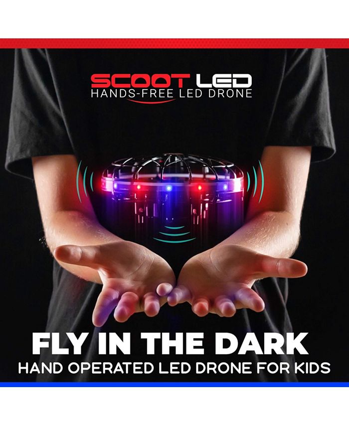 Force1 Scoot LED Hand Operated Drone for Kids or Adults - Red/Blue - Macy's