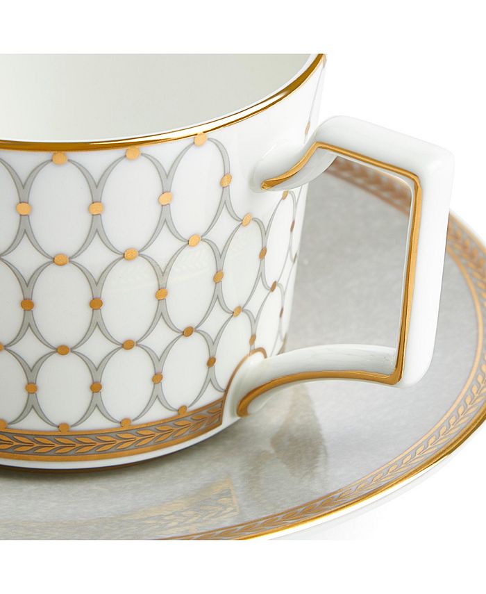 Wedgwood Renaissance Grey Teacup Saucer - Macy's
