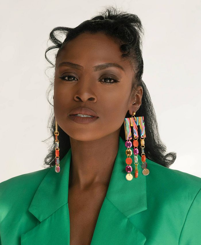 Swanky Designs Luna Drop Earrings - Macy's