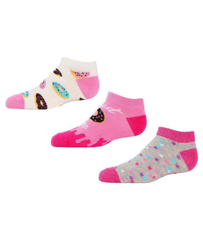 MeMoi Girls 3 Pairs Donut Low Cut Socks - Macy's