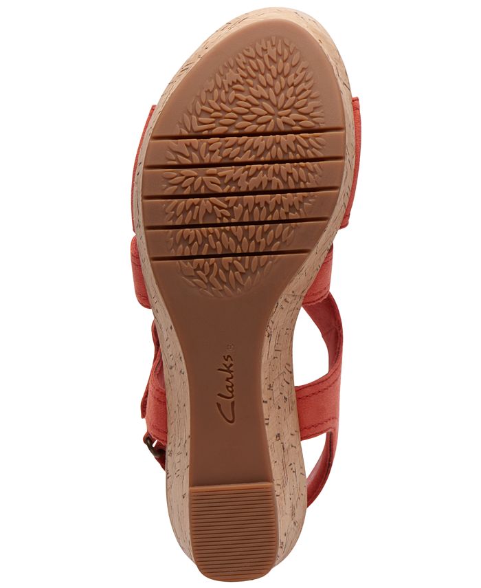 Clarks Women's Rose Way Crisscross Cork-Wedge Sandals - Macy's