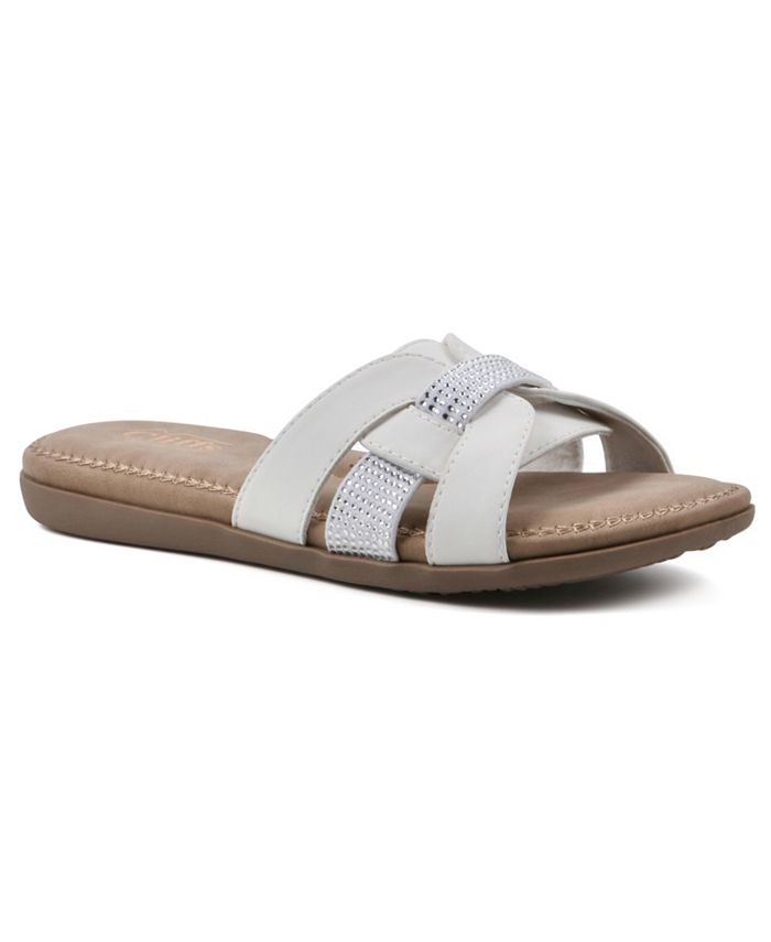 Cliffs by White Mountain Fredie Slide Comfort Sandals - Macy's