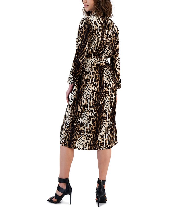 I.N.C. International Concepts Women's Printed Belted Shirtdress ...