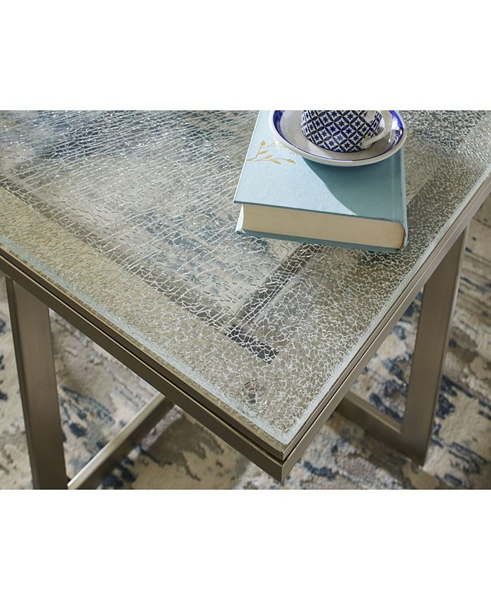 Furniture Eliza Glass Occasional Media Console Table - Macy's