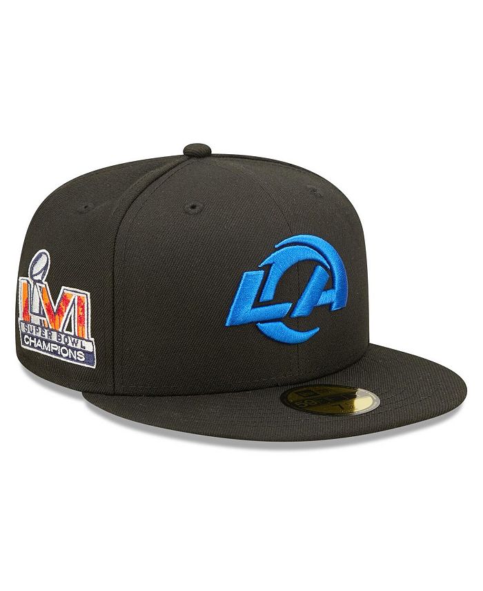 New Era Men's Black Los Angeles Rams Super Bowl LVI Champions Side ...