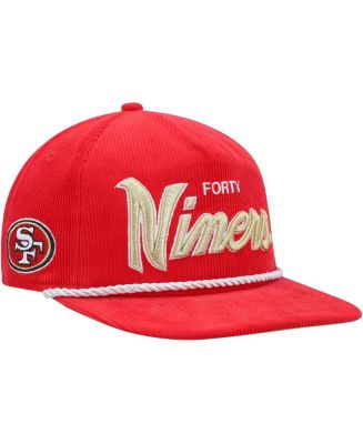 Men's New Era Scarlet San Francisco 49ers Cord Script Golfer Snapback ...