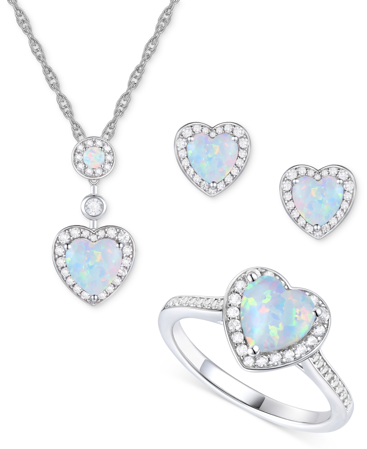 Click here for 3-Pc. Set Garnet: (4 ct. t.w.) & Lab-Grown White S... prices