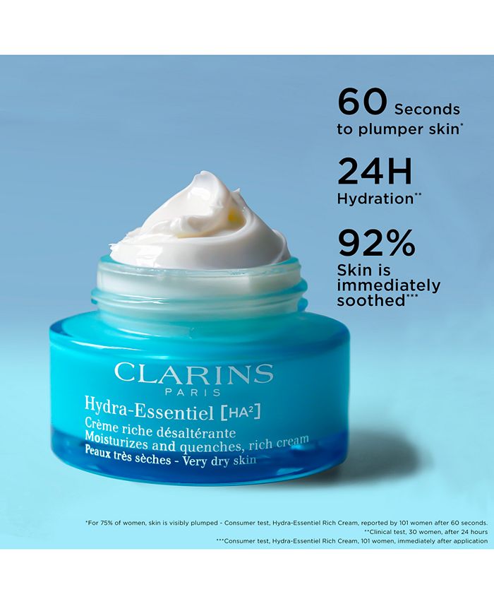Clarins Hydra-Essentiel Rich Cream With Double Hyaluronic Acid - Macy's