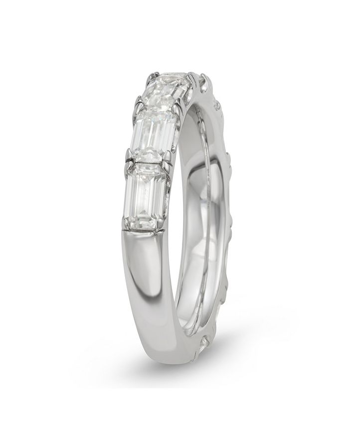 Charles & Colvard Moissanite Emerald Cut Wedding Band (2 3/4 ct. t.w ...