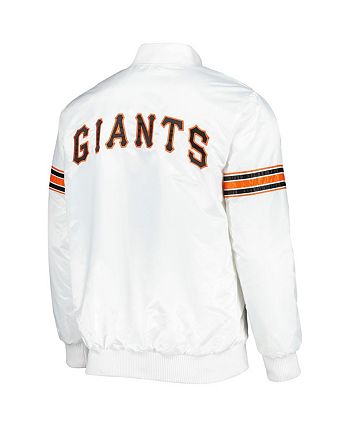 Starter Men's White San Francisco Giantss Power Forward Satin Full-Snap ...