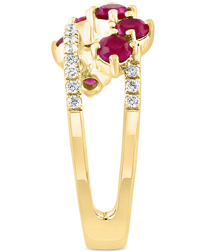 LALI Jewels Ruby (3/4 ct. t.w.) & Diamond (1/4 ct. t.w.) Double Band ...