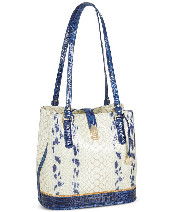 Brahmin Fiora Freshwater Embossed Leather Bucket Bag - Macy's