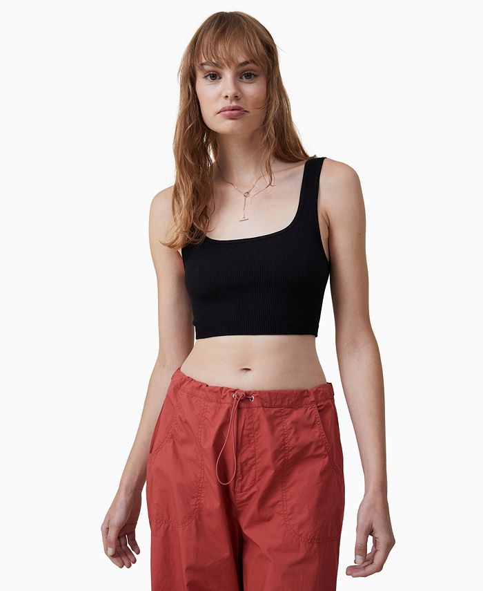 COTTON ON Women's Seamless Abbie Micro Crop Tank Top - Macy's