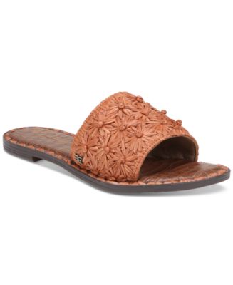 Sam Edelman Giovanna Woven Raffia Slide Sandals - Macy's