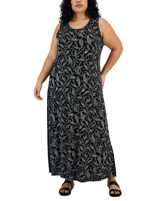 Style & Co Plus Size Printed Maxi Dress, Created for Macy's - Macy's