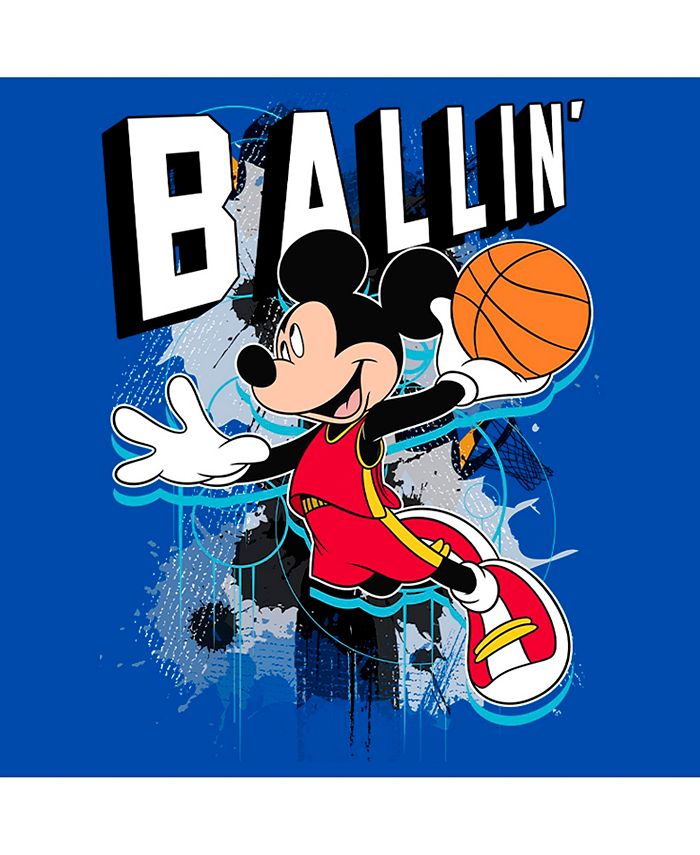 Disney Boy's Mickey & Friends Mickey Mouse Ballin' Child T-Shirt - Macy's