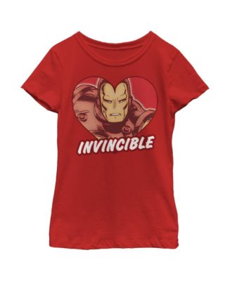 Girl's Marvel Iron Man Invincible Valentine Heart Child T-Shirt - Macy's